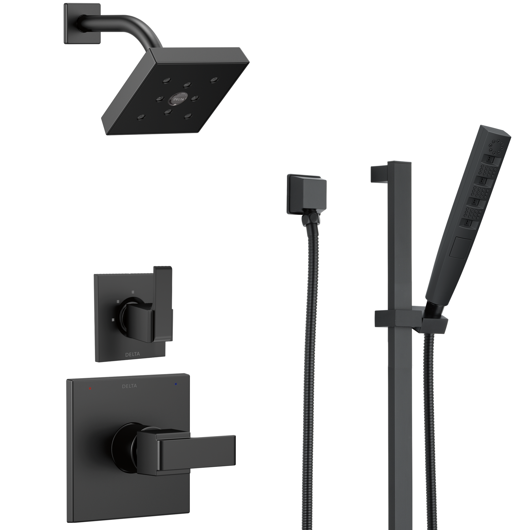 Wall Elbow - Square - Hand Shower (Recertified) in Matte Black 50570-BL ... Wall Elbow - Square - Hand Shower (Recertified) in Matte Black 50570-BL ...